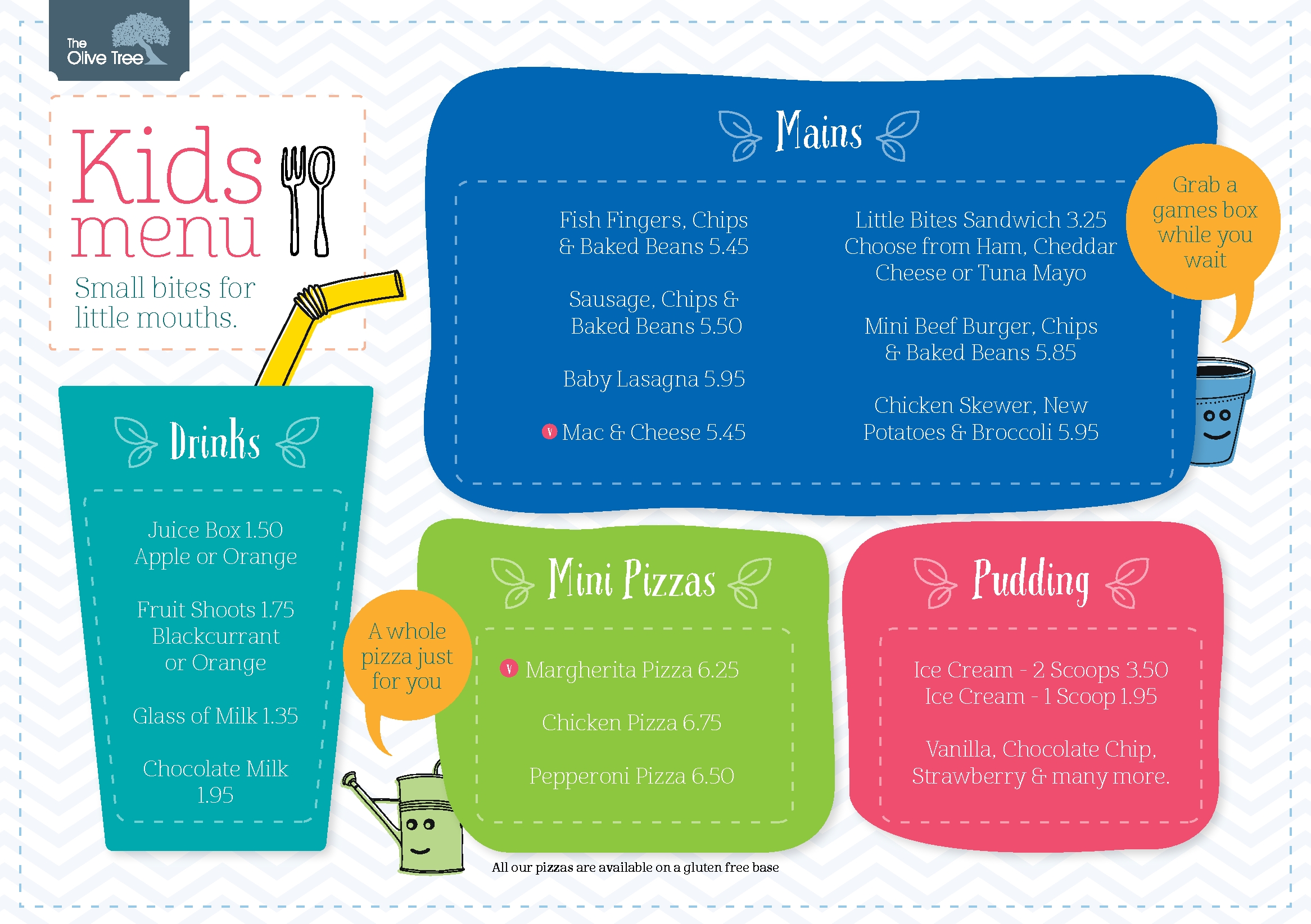 Children's Menu - The Olive Tree - Ashtead Park Garden Centre | Surrey